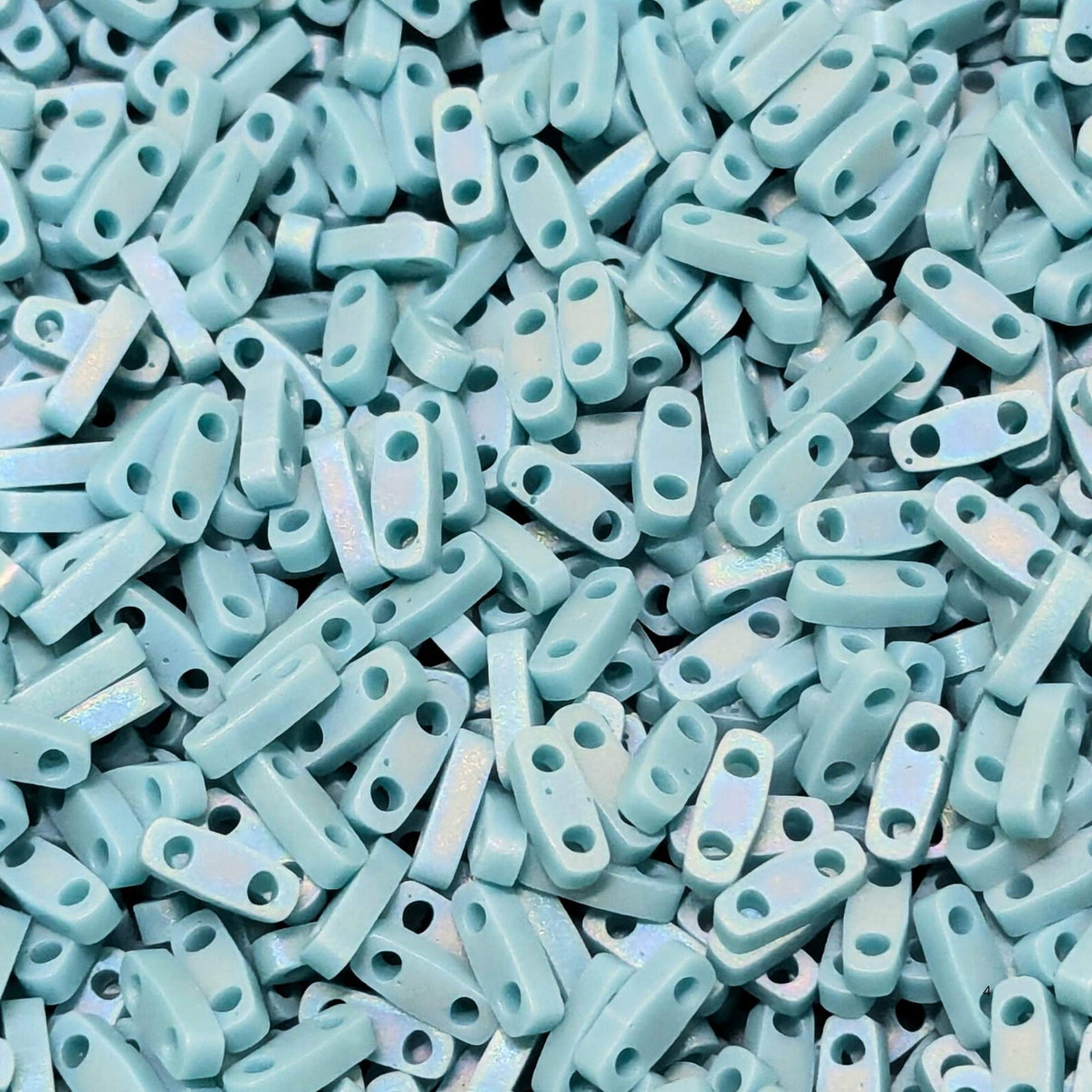 Miyuki Quarter-Tila 5x1,2x1,9mm 1gr. Matte Opaque Turquoise Green AB ...